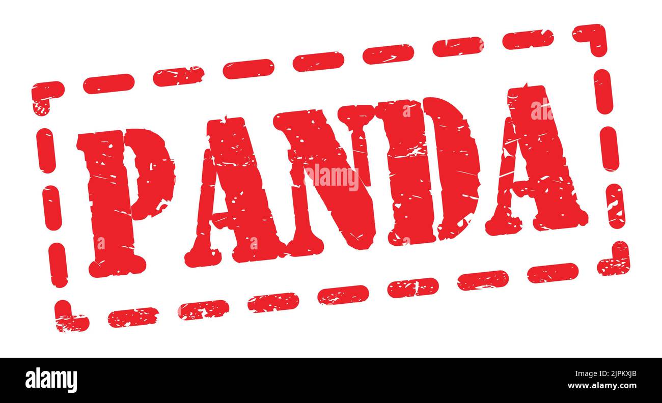 PANDA text written on red dash stamp sign Stock Photo - Alamy