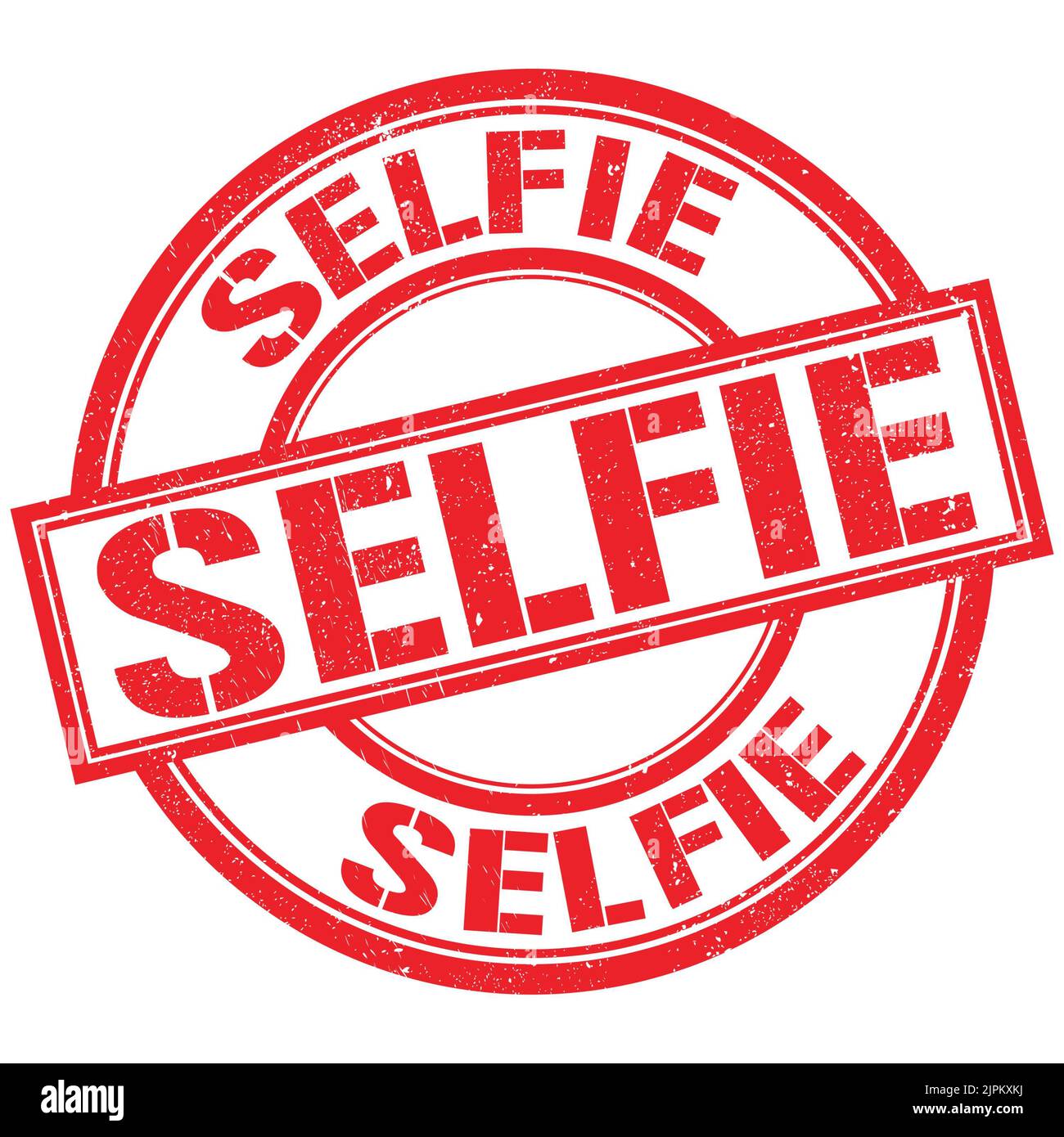 SELFIE text written on red round stamp sign Stock Photo - Alamy