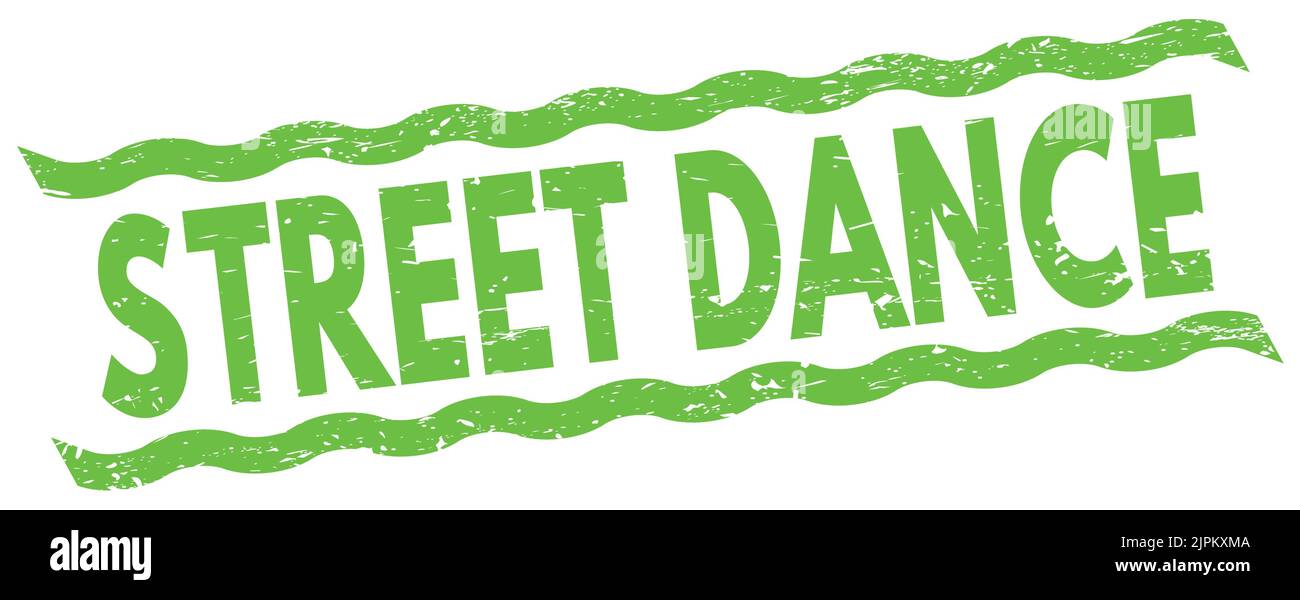 STREET DANCE text written on green lines stamp sign Stock Photo - Alamy