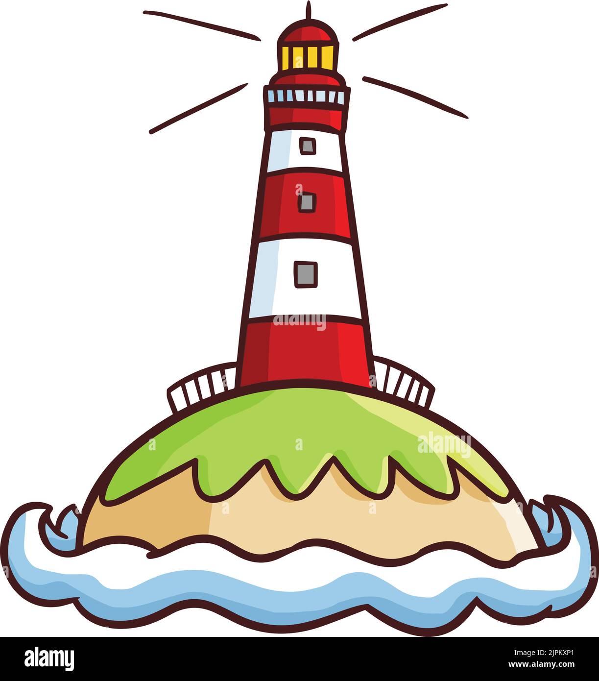 Cartoon lighthouse hi-res stock photography and images - Alamy