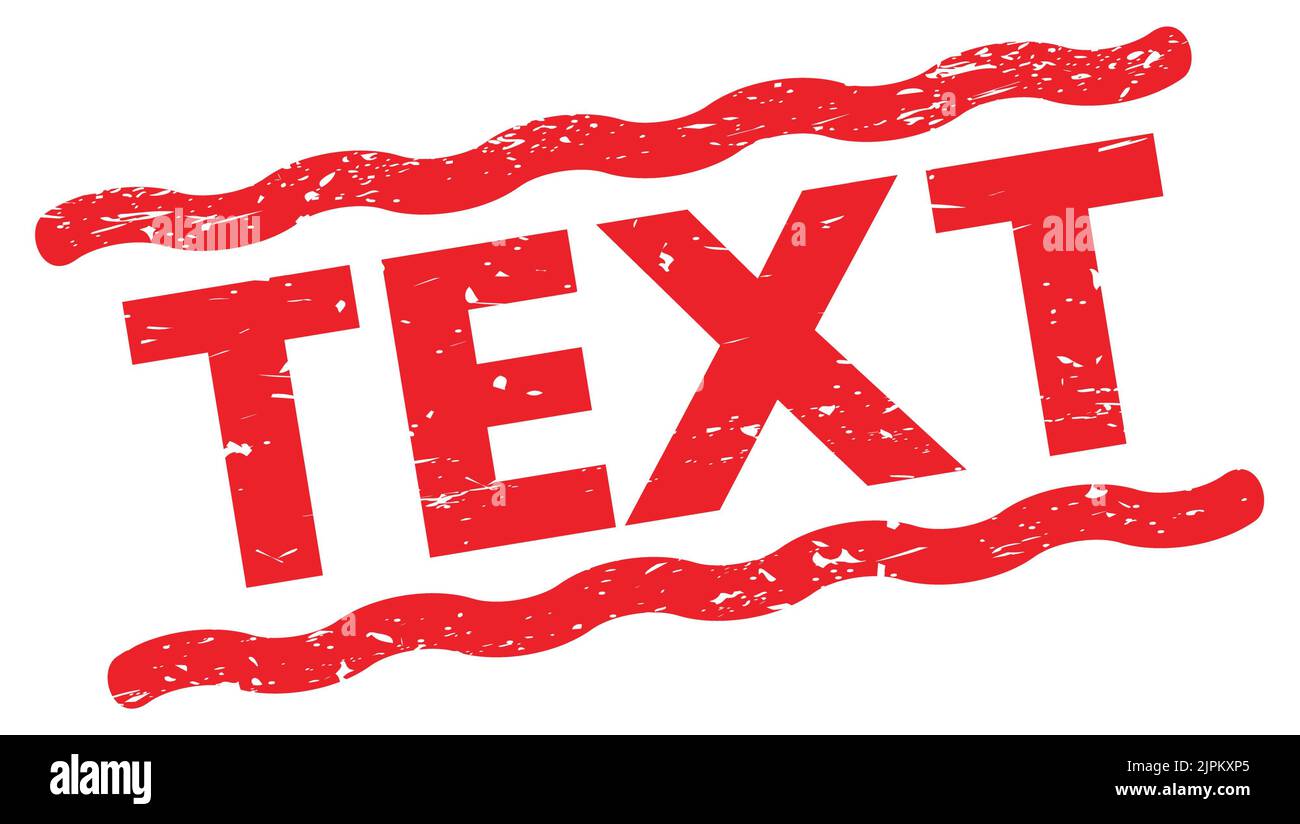 TEXT text written on red lines stamp sign Stock Photo - Alamy
