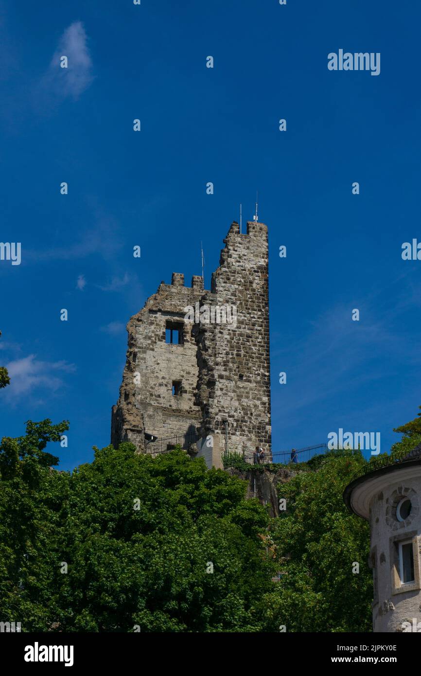 Castle ruin on the drachenfels Bonn Stock Photo - Alamy