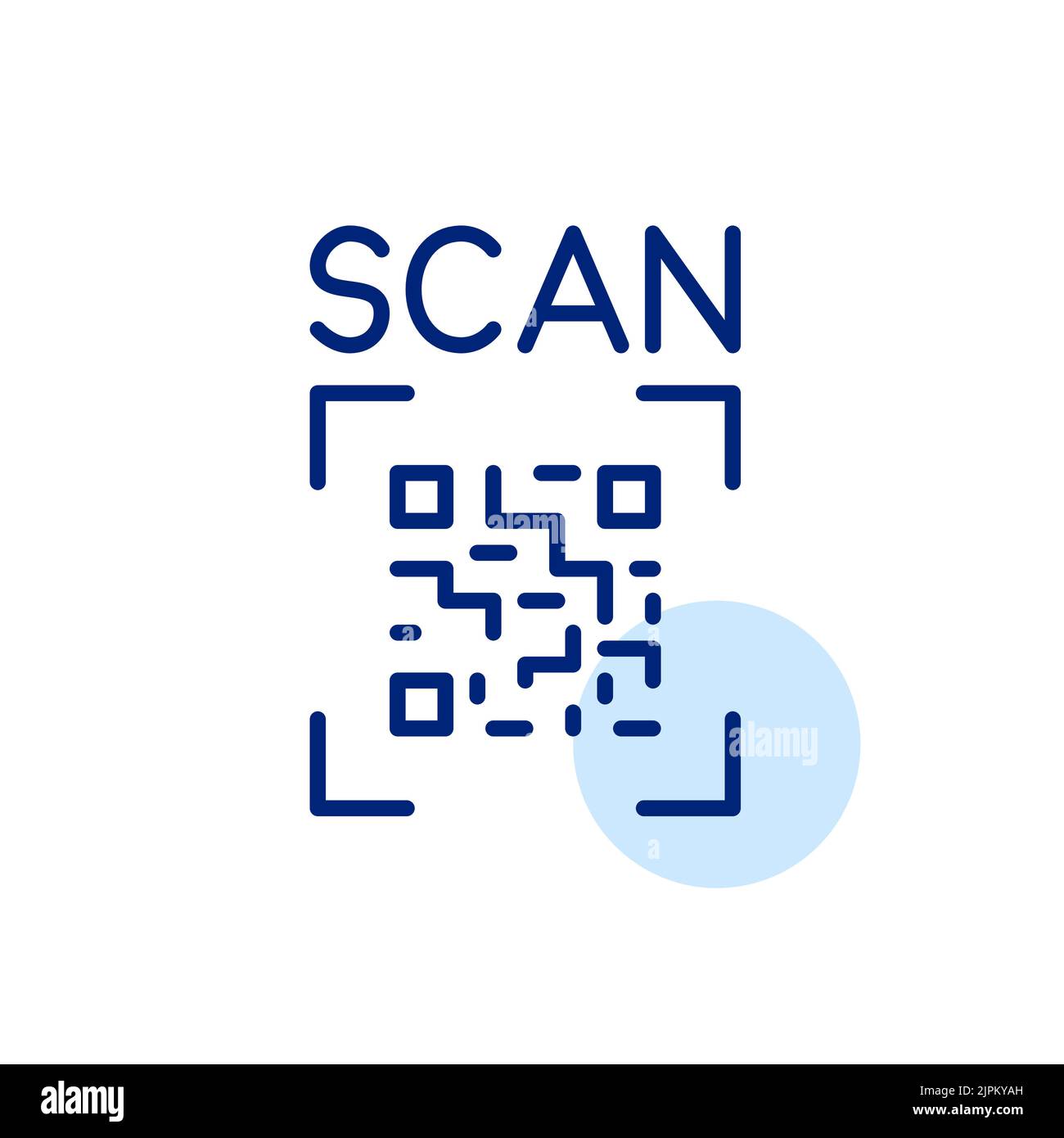 Scan A Qr Code Pixel Perfect Editable Stroke Line Art Icon Stock