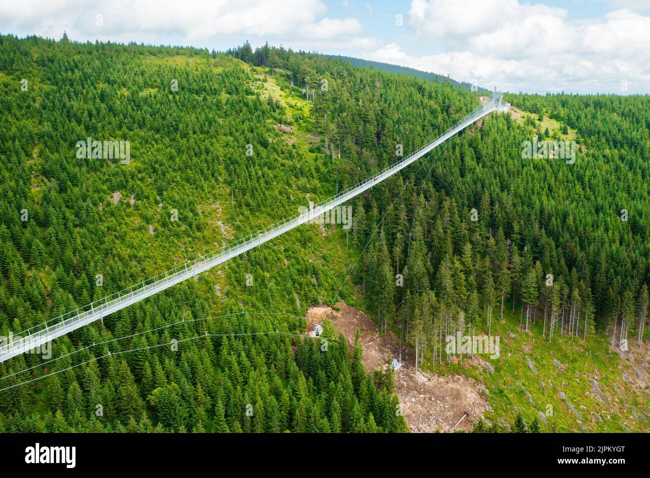 Sky Bridge 721 is the longest suspension bridge between two hills in the forest, Dolni Morava ...