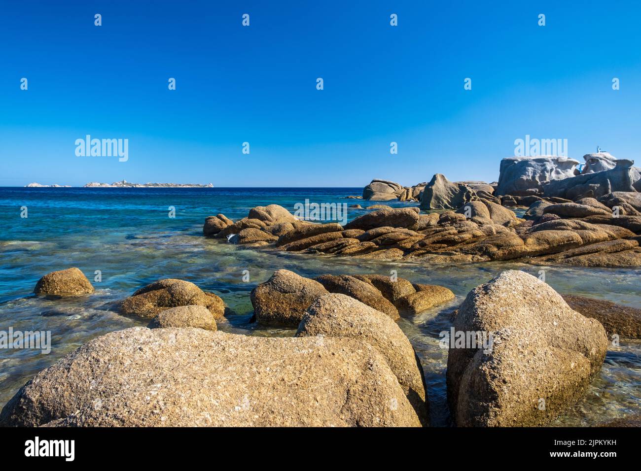 Summer day at Cala Pira, a beautiful bay in the south-east of Sardegna ...