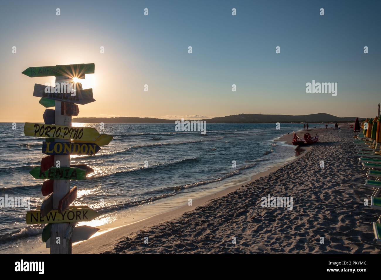Summer day at Is Arenas Biancas, a beautiful beach in the south-west of ...