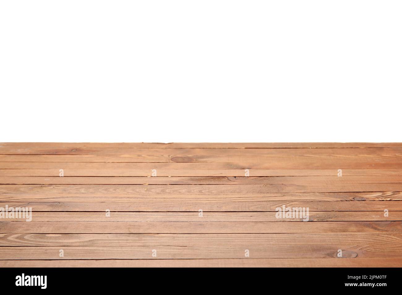 Wooden board surface on white background Stock Photo - Alamy