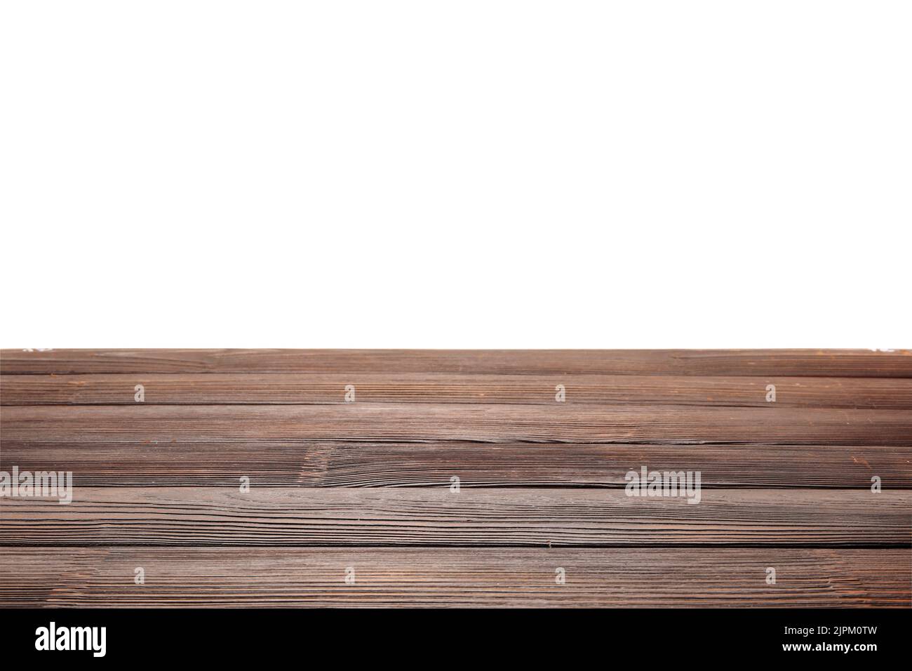 Brown wooden board surface on white background Stock Photo - Alamy