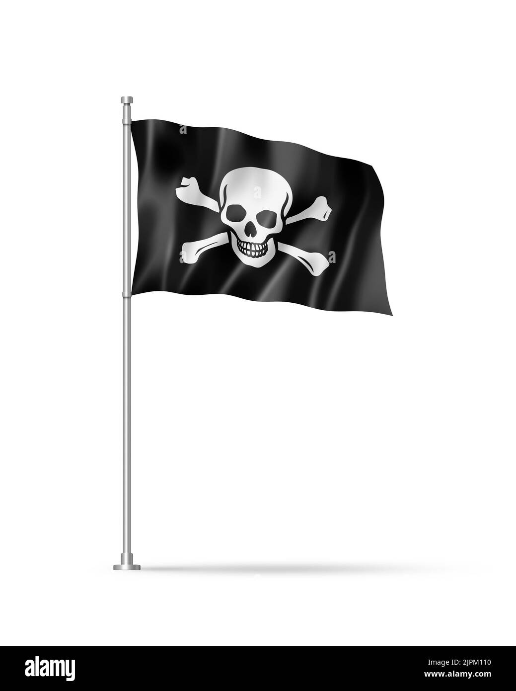 Skull and crossbones on flag Black and White Stock Photos & Images - Alamy
