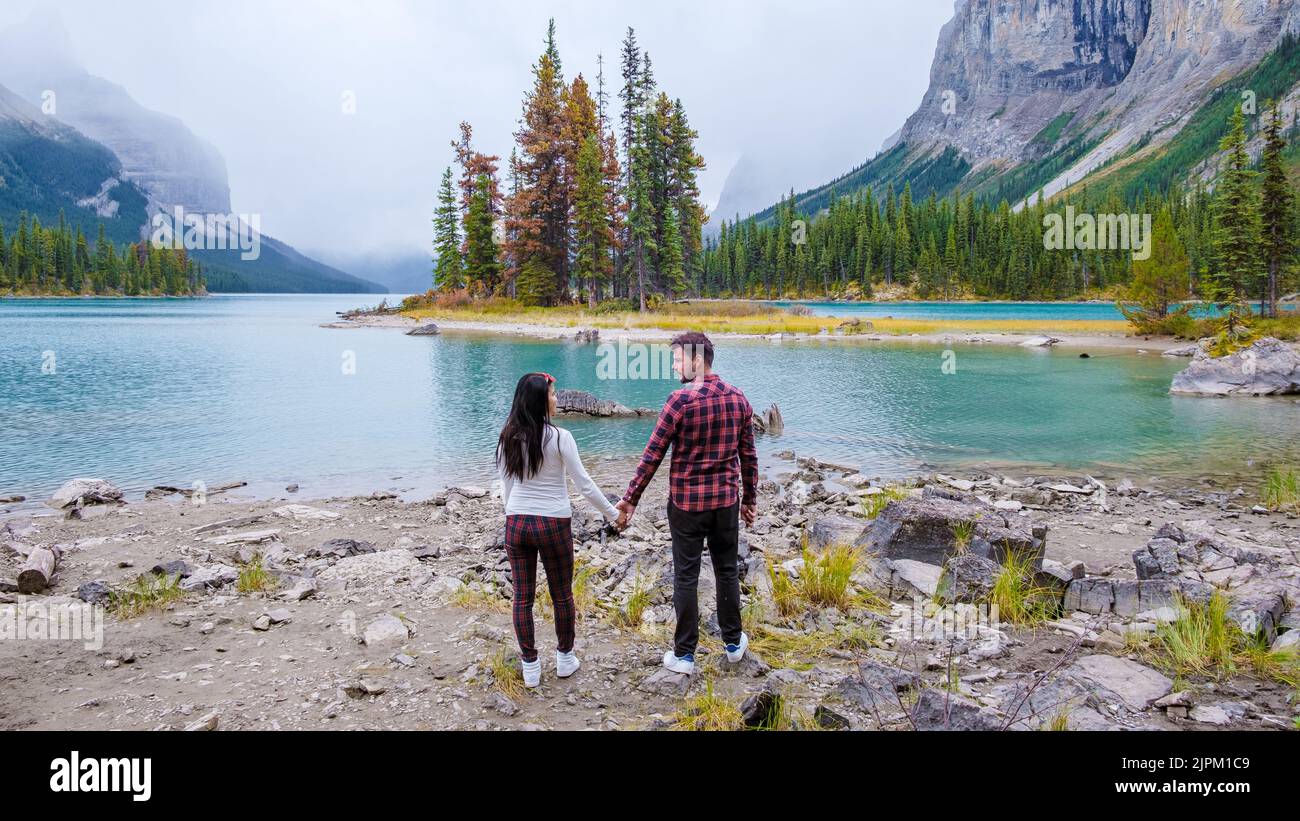 Spirit Island in Maligne Lake, Jasper National Park, Alberta, Canada ...