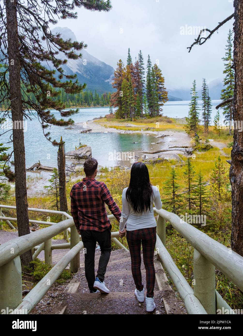 Spirit Island in Maligne Lake, Jasper National Park, Alberta, Canada ...