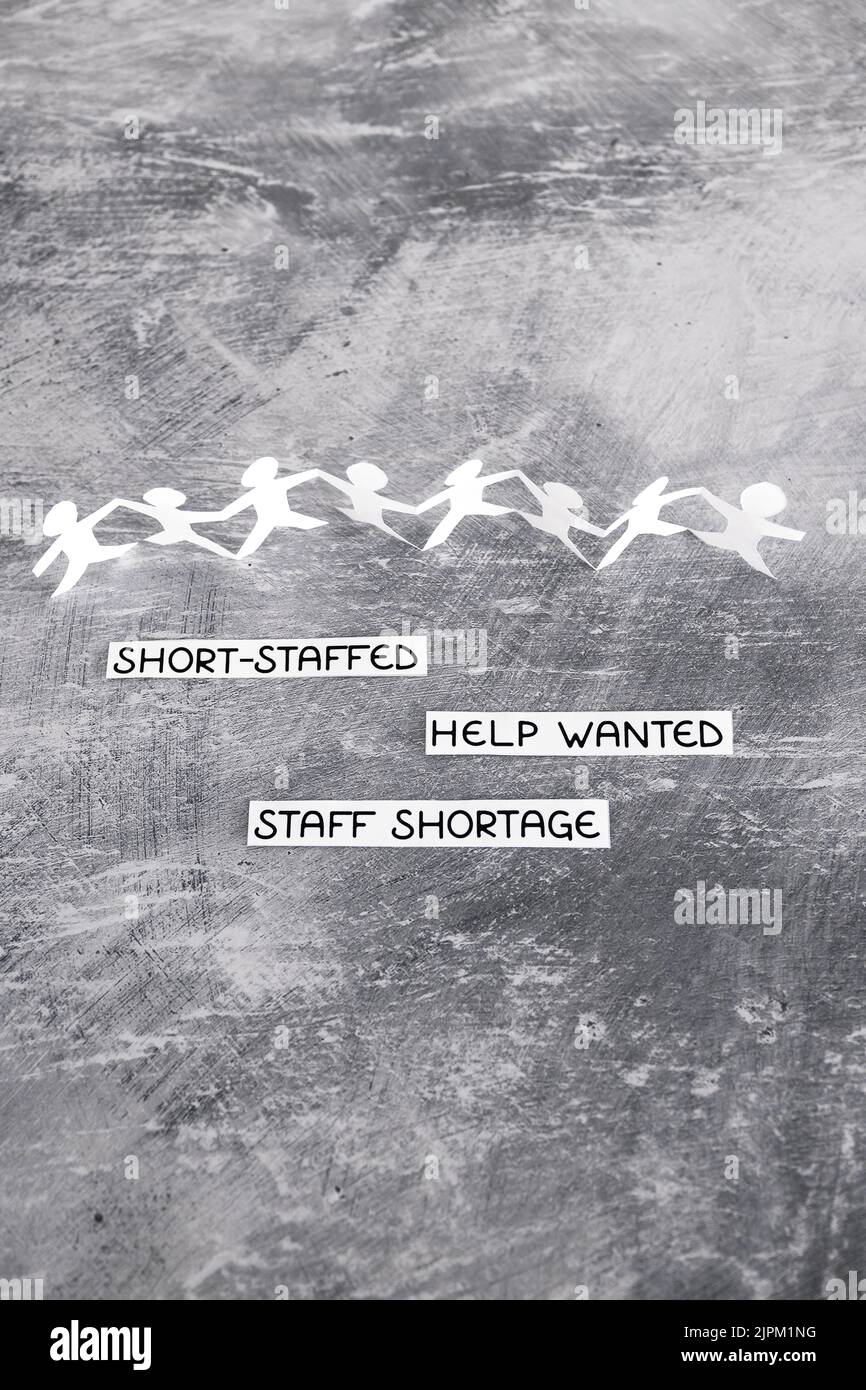 staff shortages and business struggling after the pandemic conceptual ...