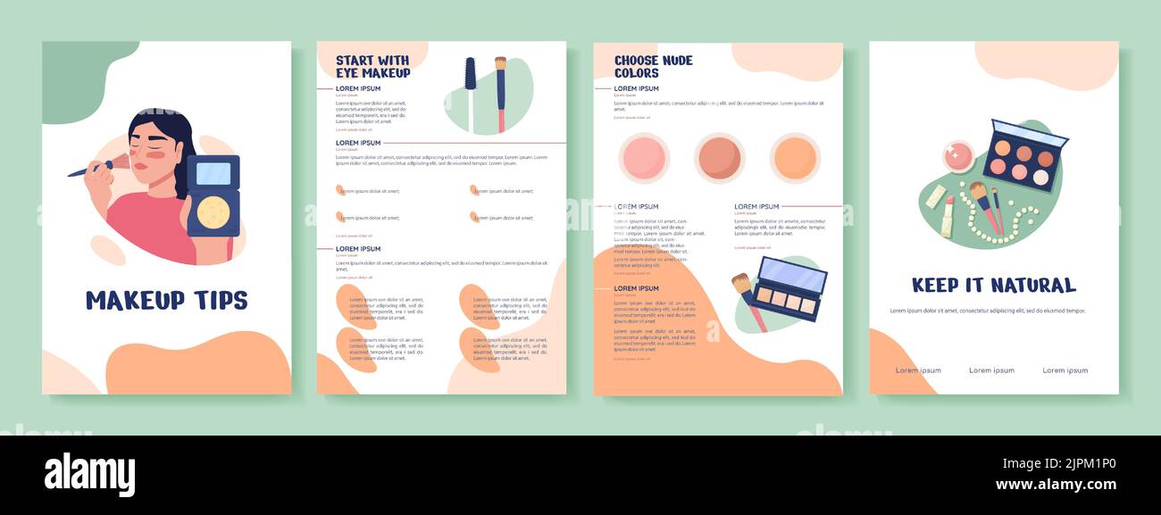 Makeup tips flat vector brochure template Stock Vector Image & Art - Alamy