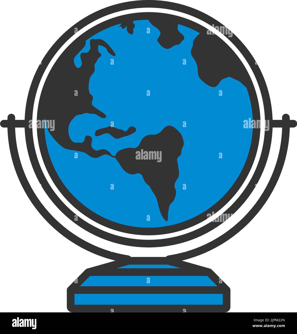 Globe Icon. Bold outline design with editable stroke width. Vector ...