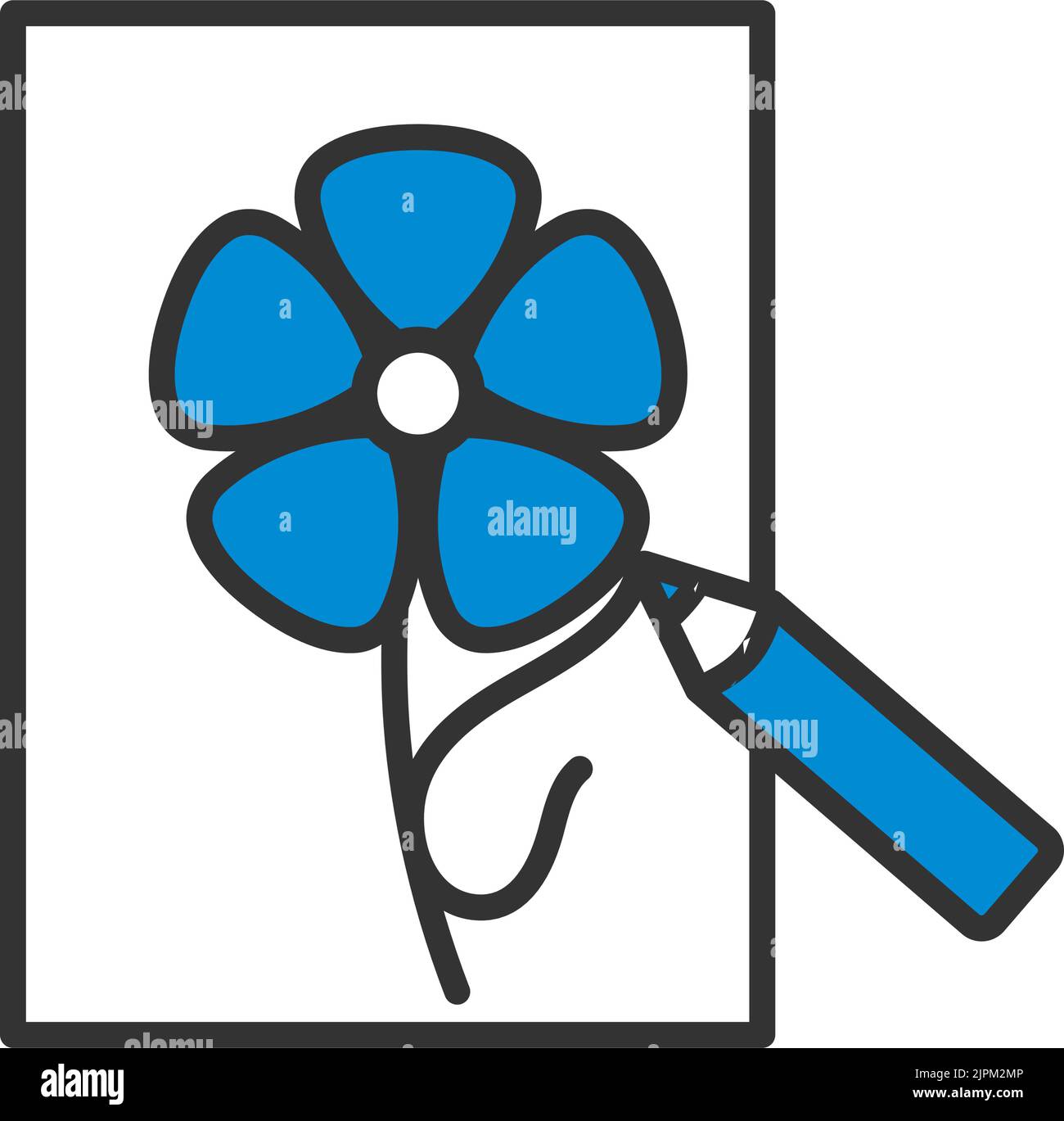 Sketch With Pencil Icon Bold Outline Design With Editable Stroke Width Vector Illustration