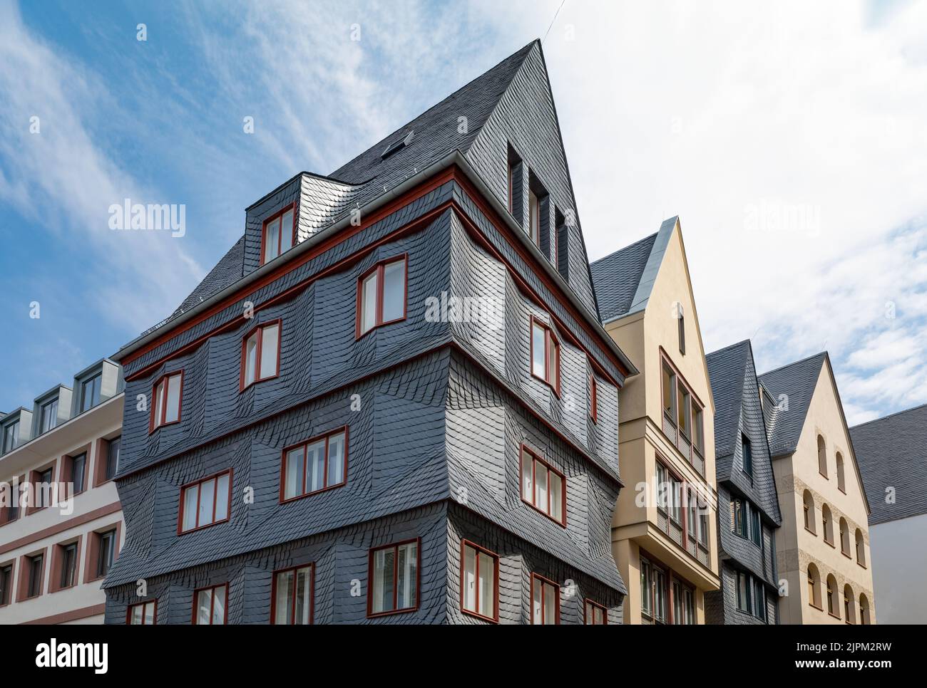 Frankfurt, Germany ,modern architectures in ols style in a corner of ...