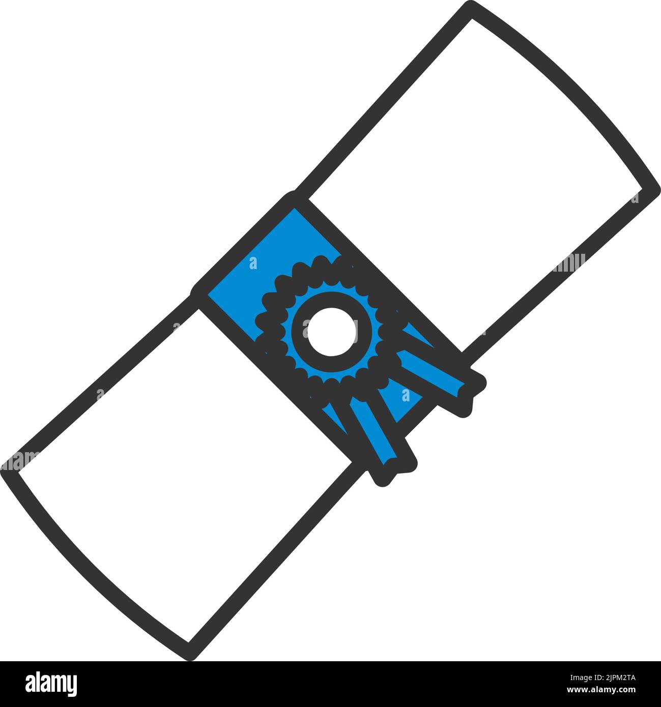 Diploma Icon. Bold outline design with editable stroke width. Vector ...