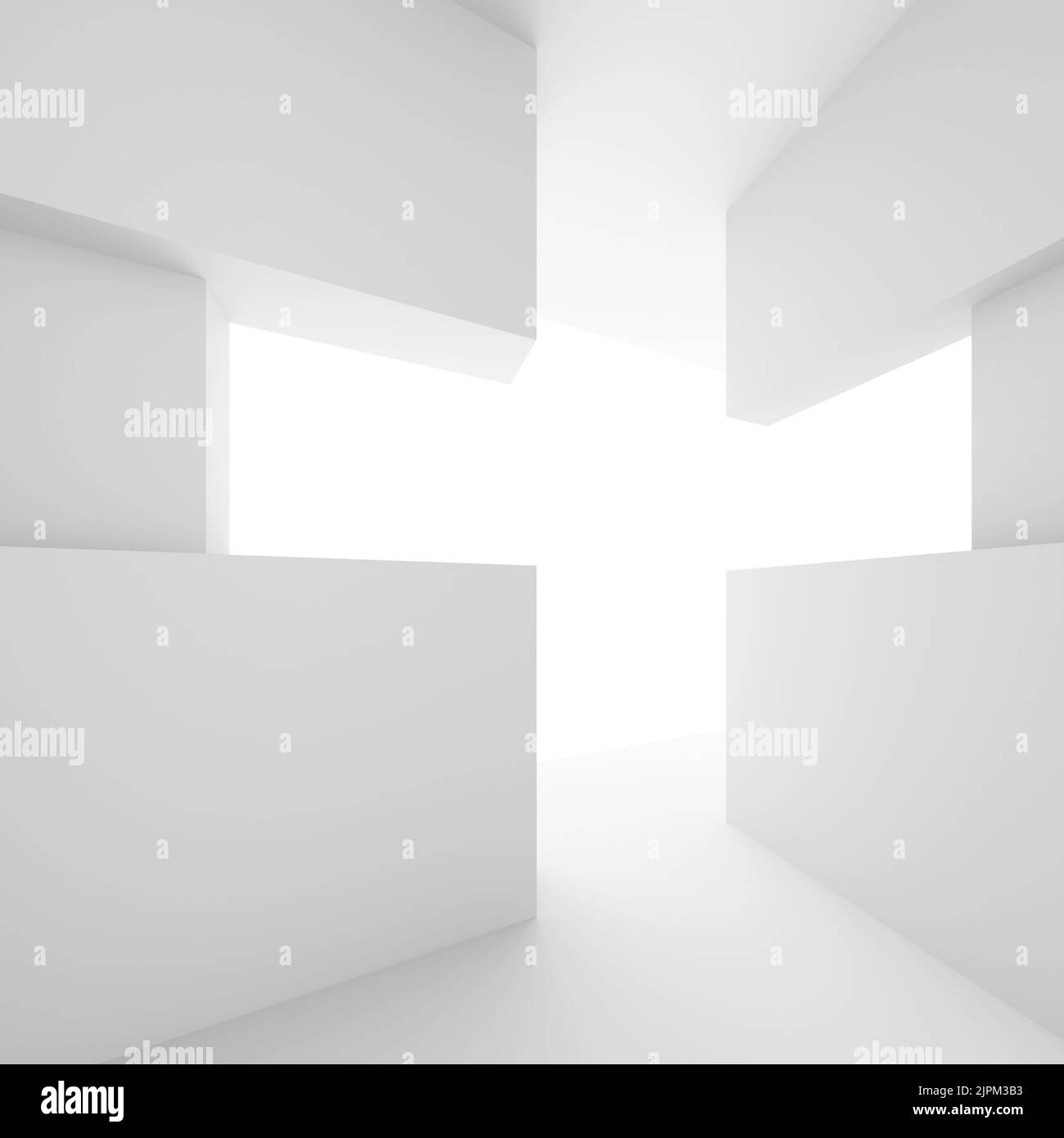3d White Abstract Architecture Background Stock Photo - Alamy