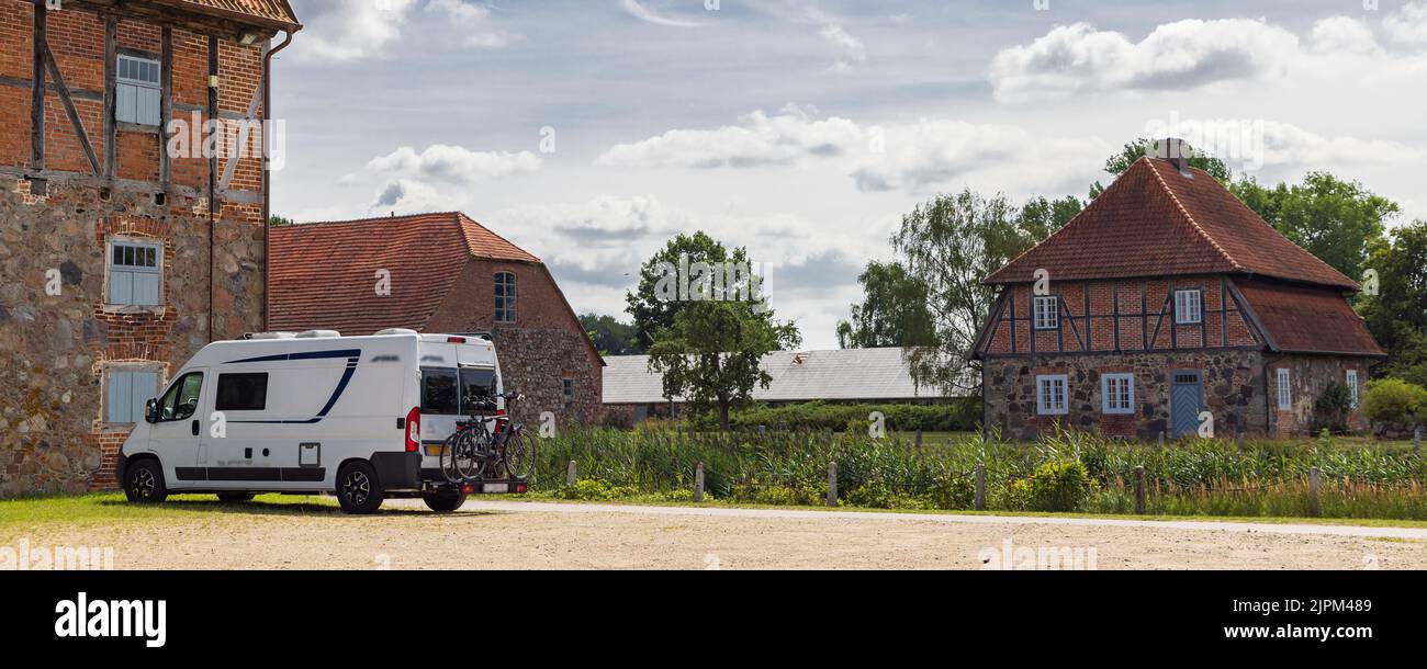 Gut Wotersen castle in Roseburg Schleswig-Holstein in Germany used as ...