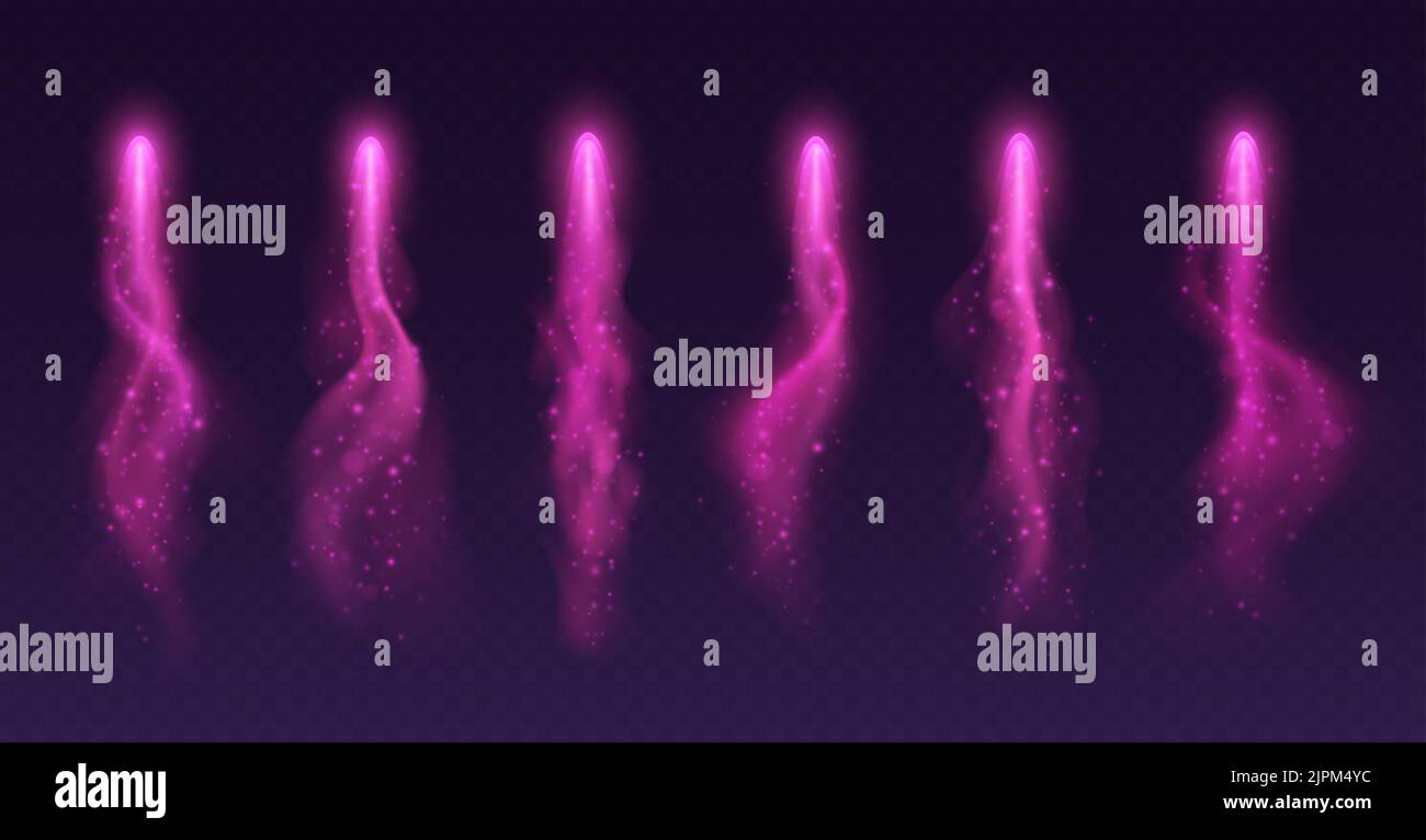 Pink light trail, magic stardust with haze and sparkles, realistic ...