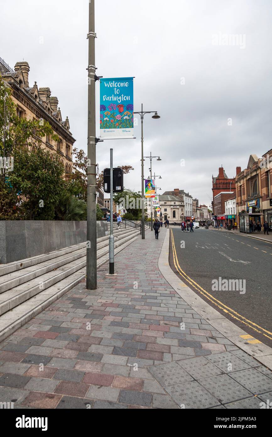 A street scene view along the High Row leading to Northgate in ...