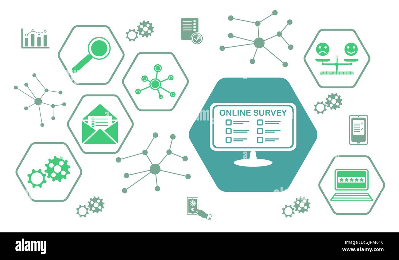 Internet survey concept in Cut Out Stock Images & Pictures - Alamy