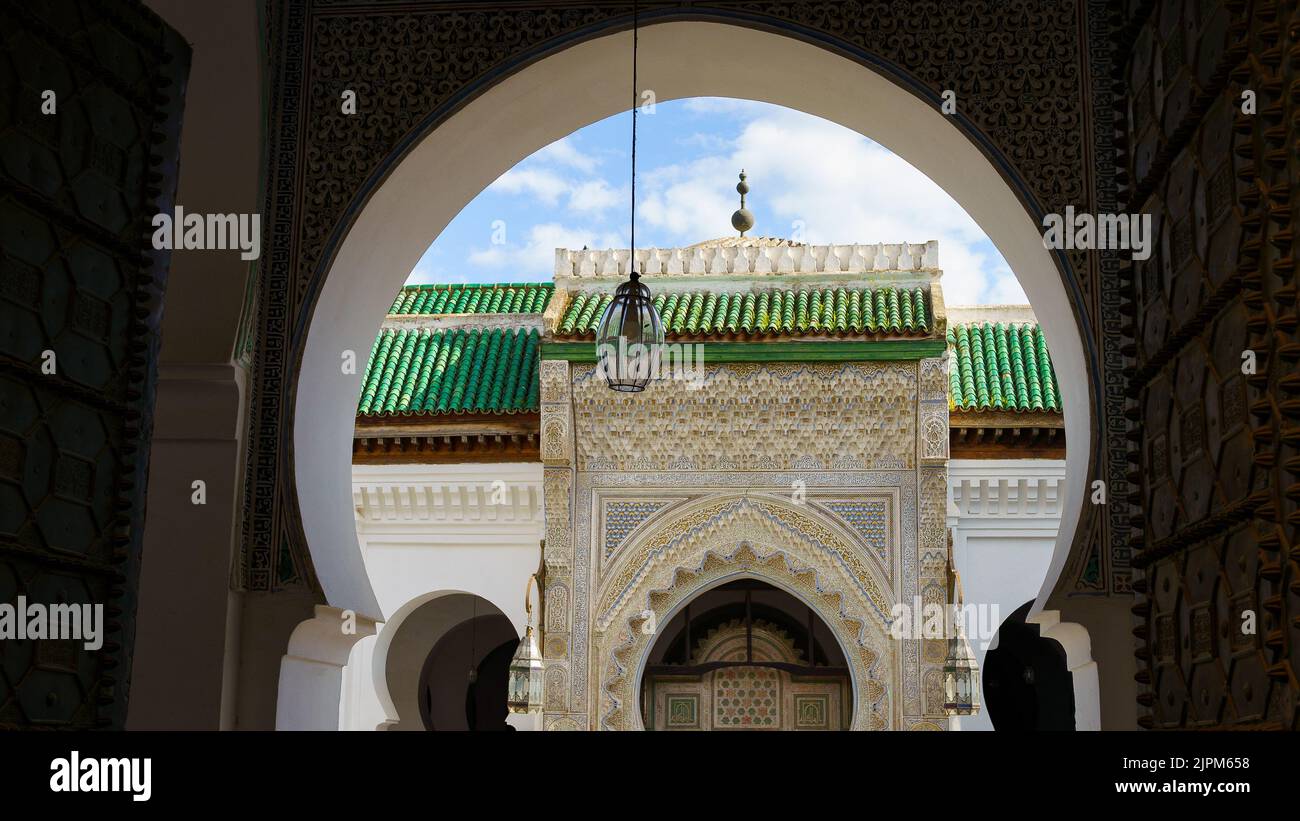 The al-Qarawiyyin Mosque and University in Fes, Morocco Stock Photo - Alamy