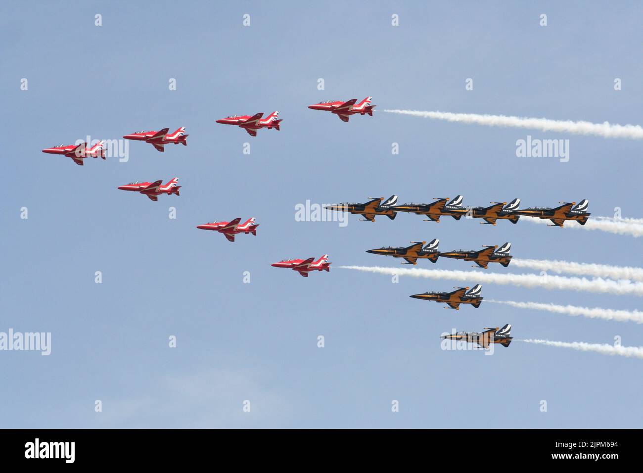 Red Arrows and Black Eagles RIAT 2022 Stock Photo - Alamy