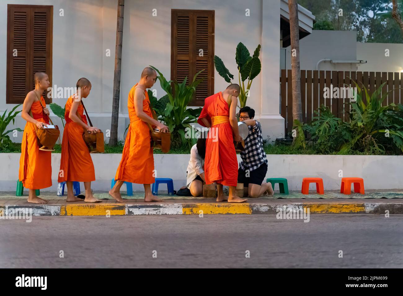 Buddhist begging hi-res stock photography and images - Alamy