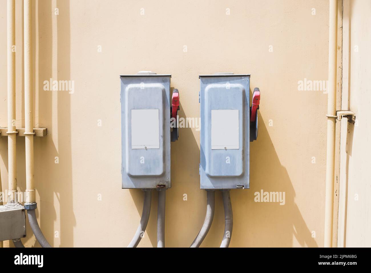 electrical safety switch box on isolate background.main electrical ...