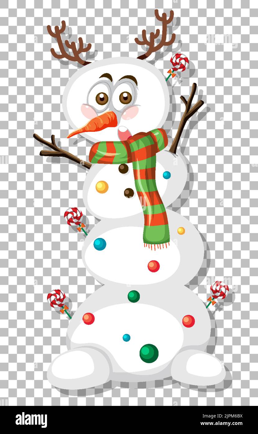 A snow man on grid background illustration Stock Vector Image & Art - Alamy