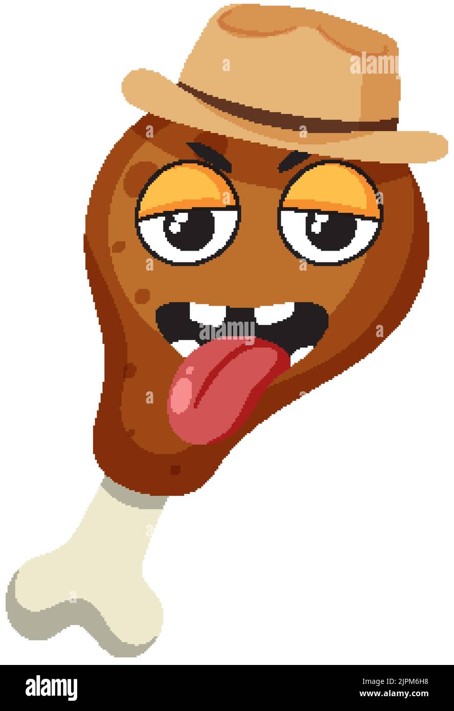 Chicken food with facial expression illustration Stock Vector Image ...