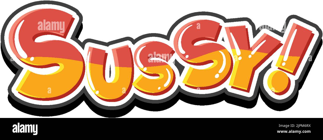 Sussy word expression icon illustration Stock Vector Image & Art - Alamy