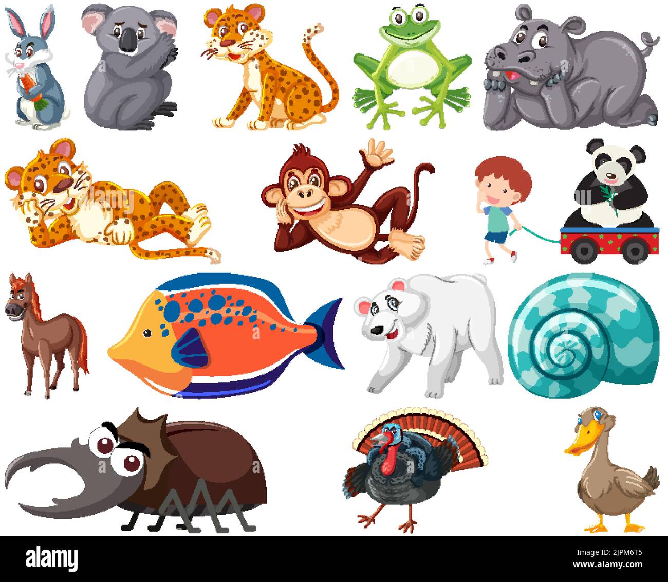 Small bunnies outside Stock Vector Images - Alamy