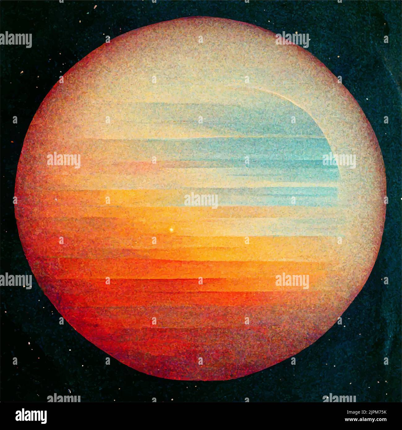 Helios One. Color beautiful planet. Fantasy art digital illustration ...