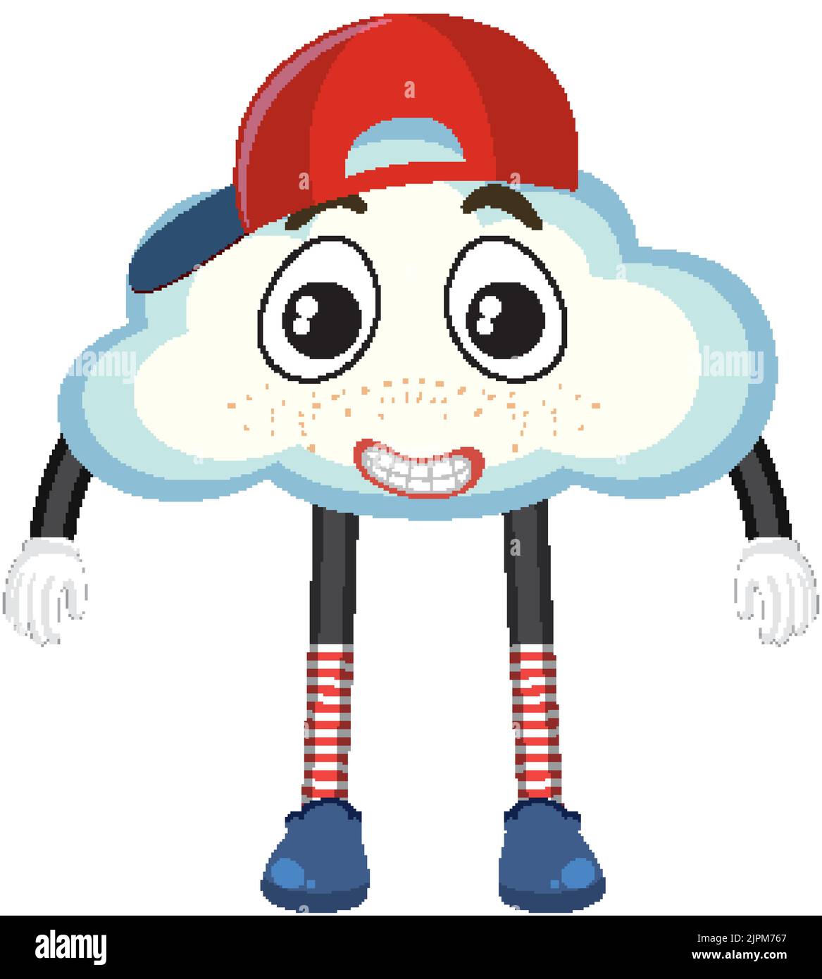 Cloud with facial expression illustration Stock Vector Image & Art - Alamy