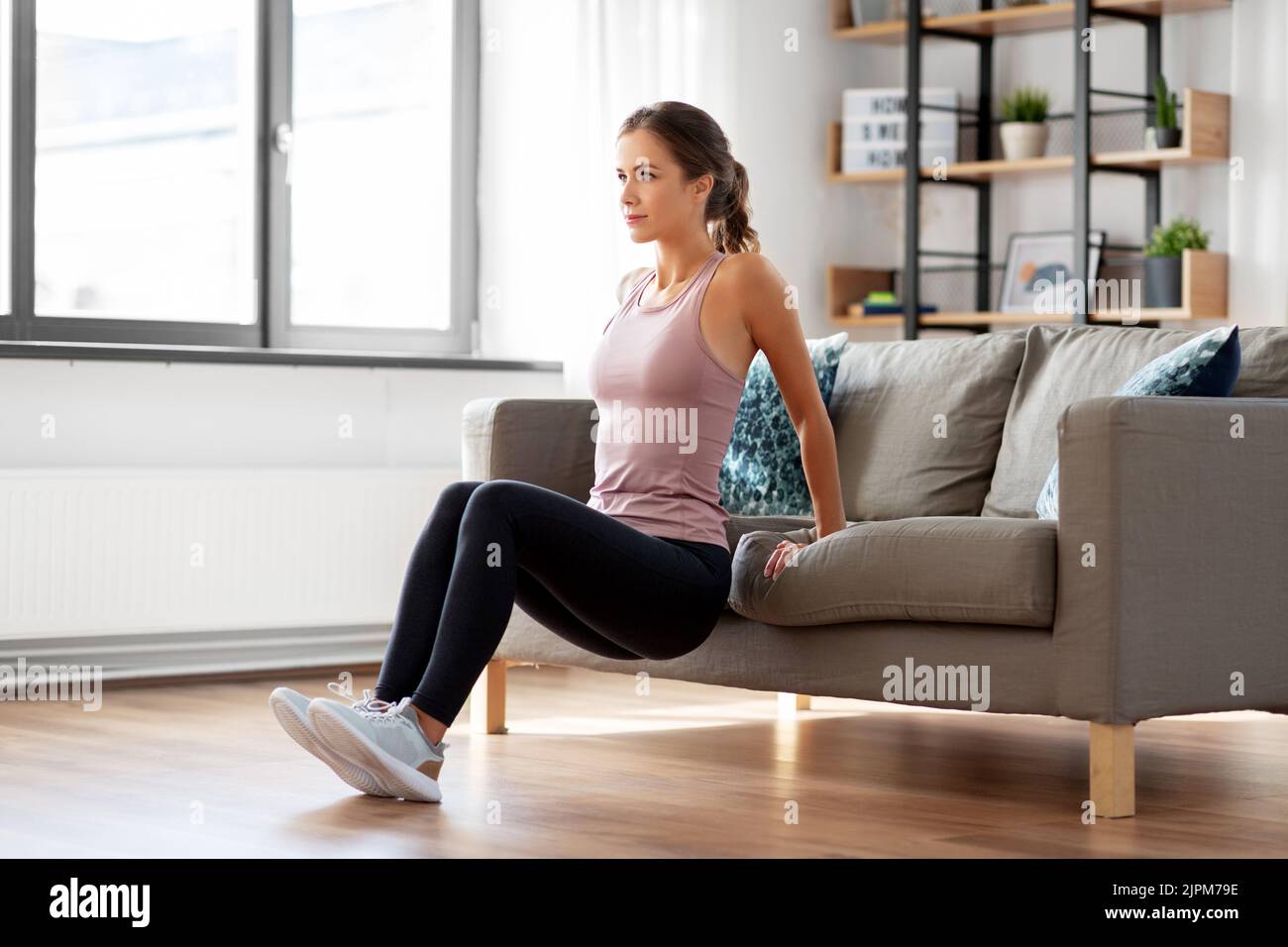 Woman couch dip hi-res stock photography and images - Alamy