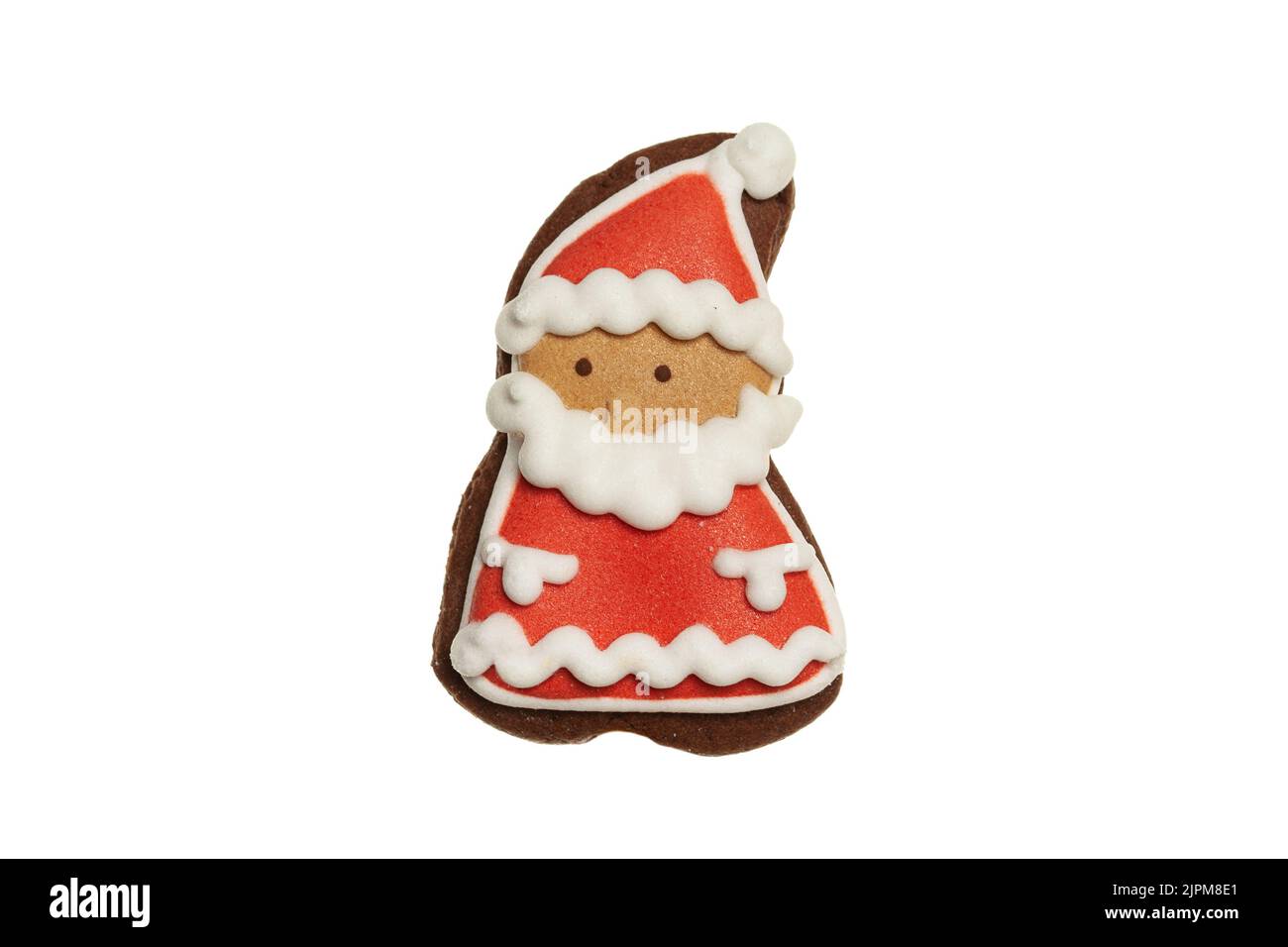 Christmas gingerbread Santa Claus isolated on white background Stock ...