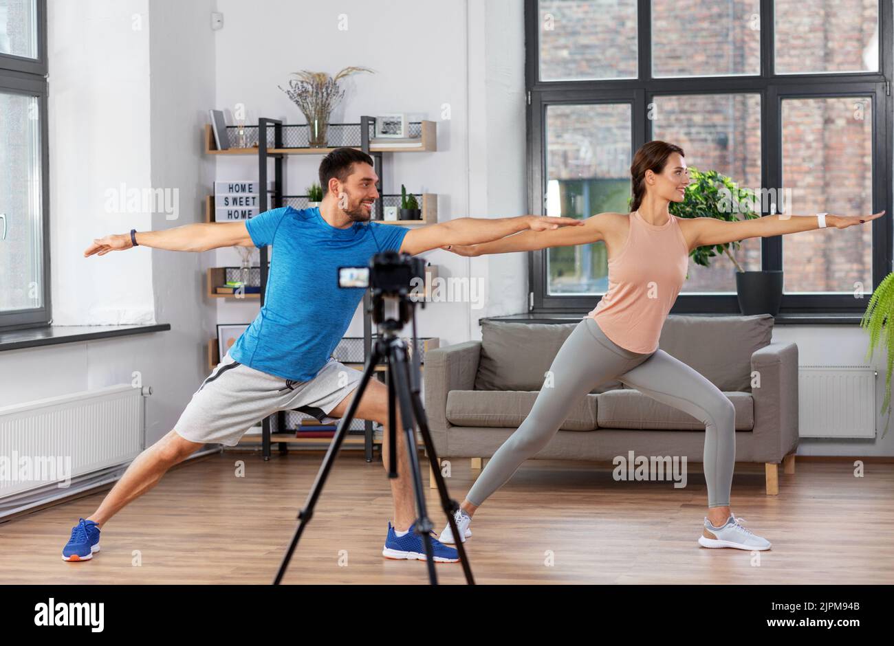 Yoga video tutorial hi-res stock photography and images - Alamy