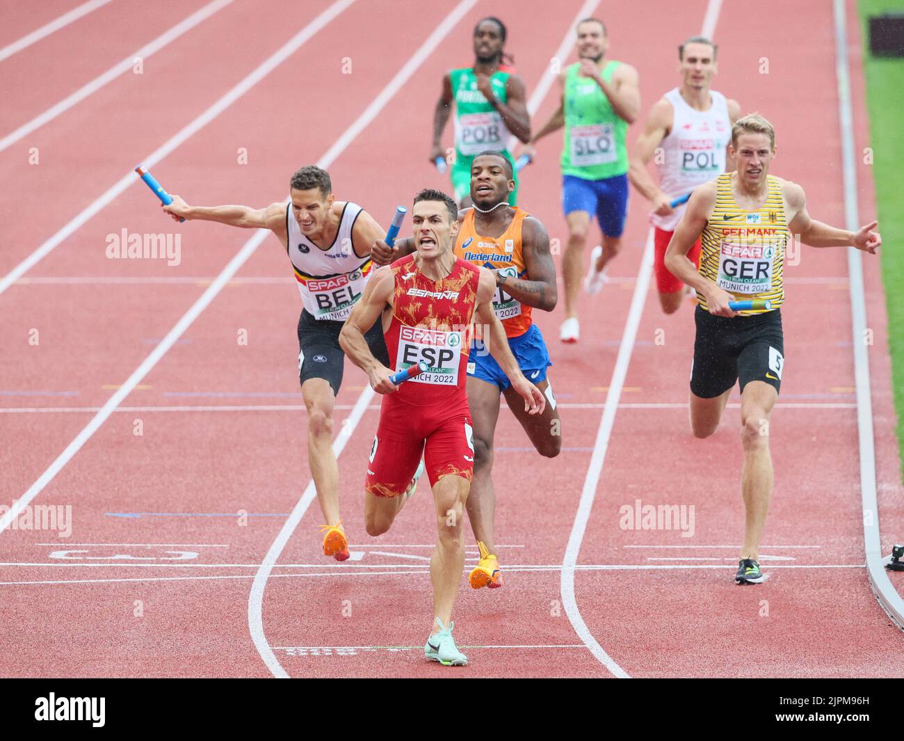 Belgian Dylan Borlee pictured in action during the men 4x400m relay ...