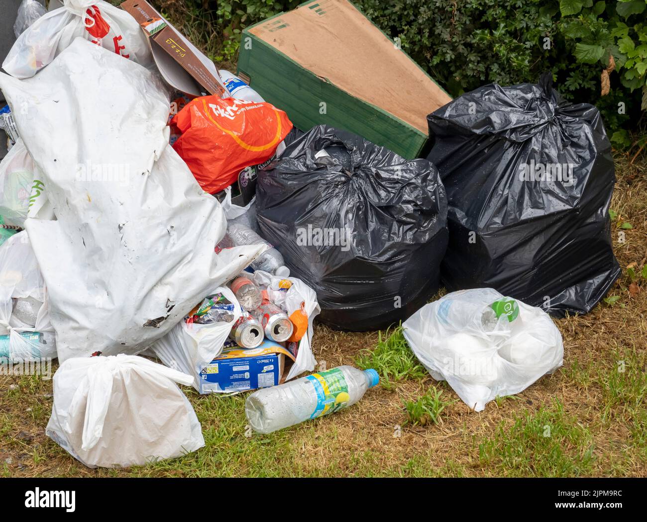 Litter left in a park in Ambleside, Lake District, UK Stock Photo - Alamy
