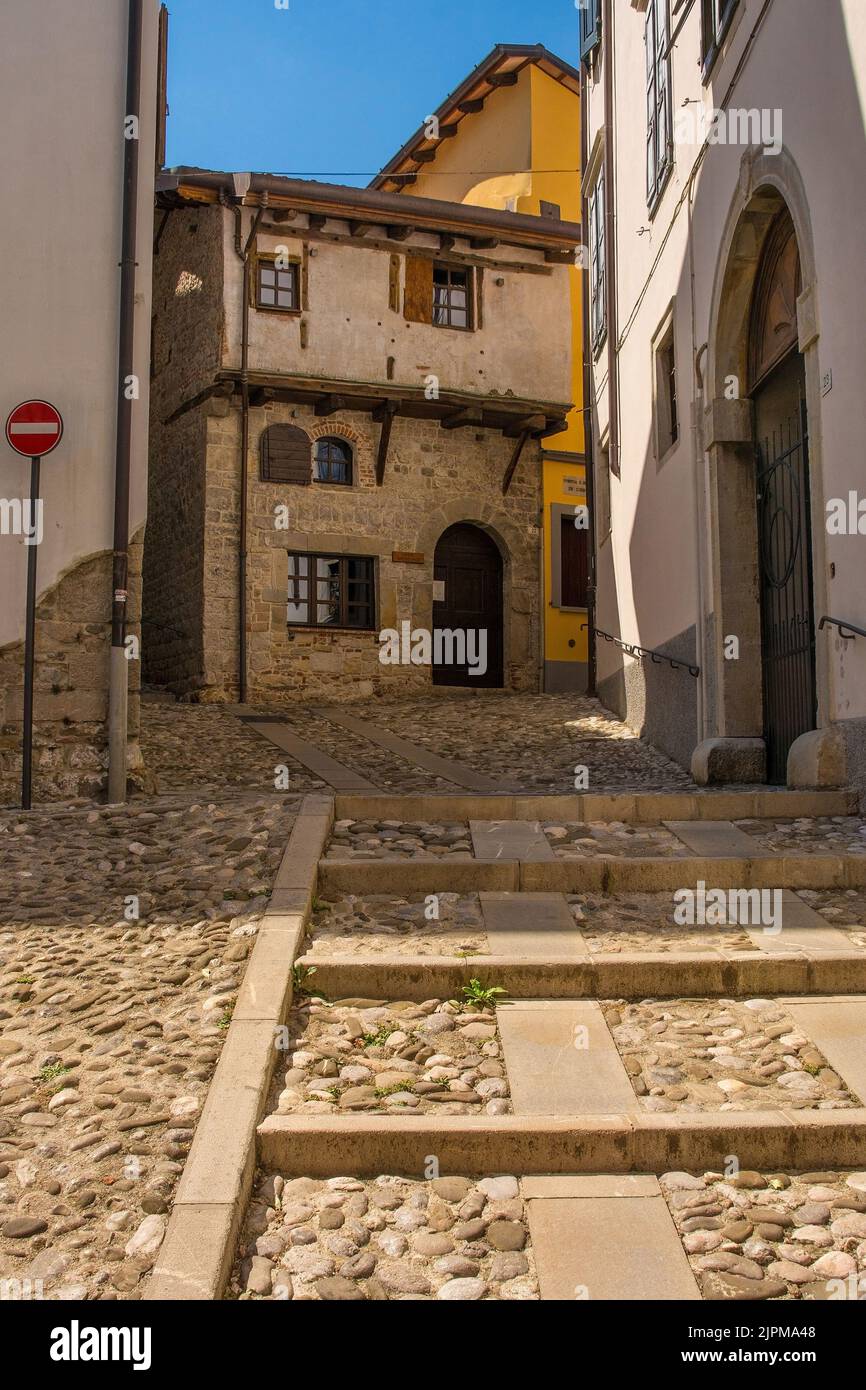 Cividale del Friuli, Italy - August 14th 2022. A medieval house in the ...