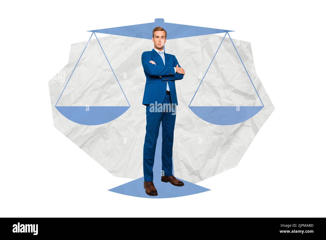 Photo artwork minimal picture of serious guy arms crossed ready fair ...