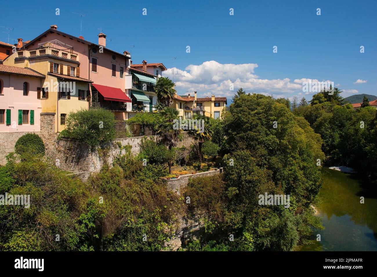 The Natisone river flowing through the historic medieval north east ...