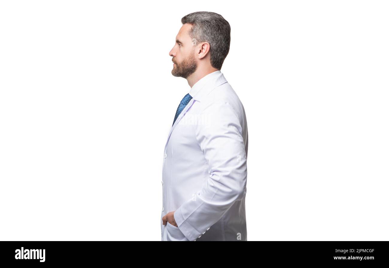 doctor profile. doctor isolated on white. medical doctor in white coat ...