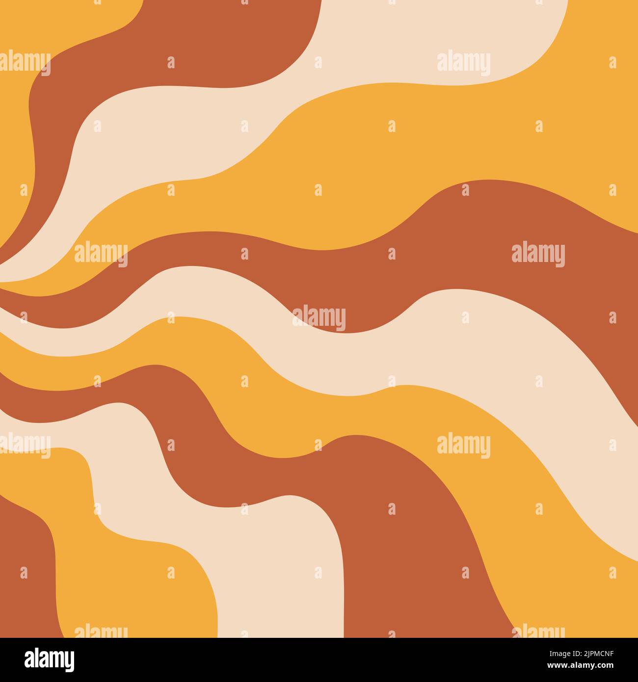 Retro 70s Abstract Mid century boho background vector illustration ...