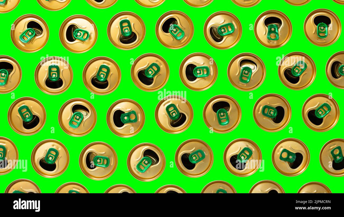 abstract background with tin cans of summer drinks. Summer cool drinks ...