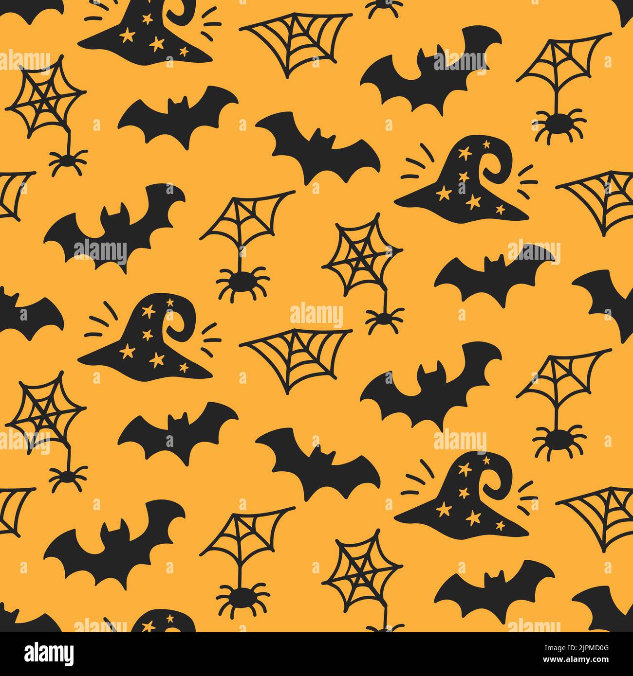 Halloween Cute Vector Seamless Pattern Texture Stock Vector Image & Art ...