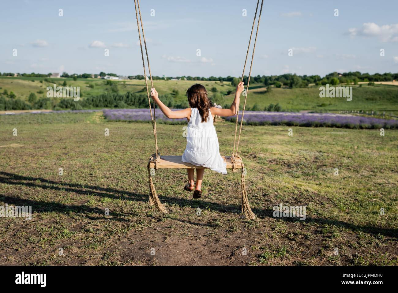 View on swing ride in hi-res stock photography and images - Alamy