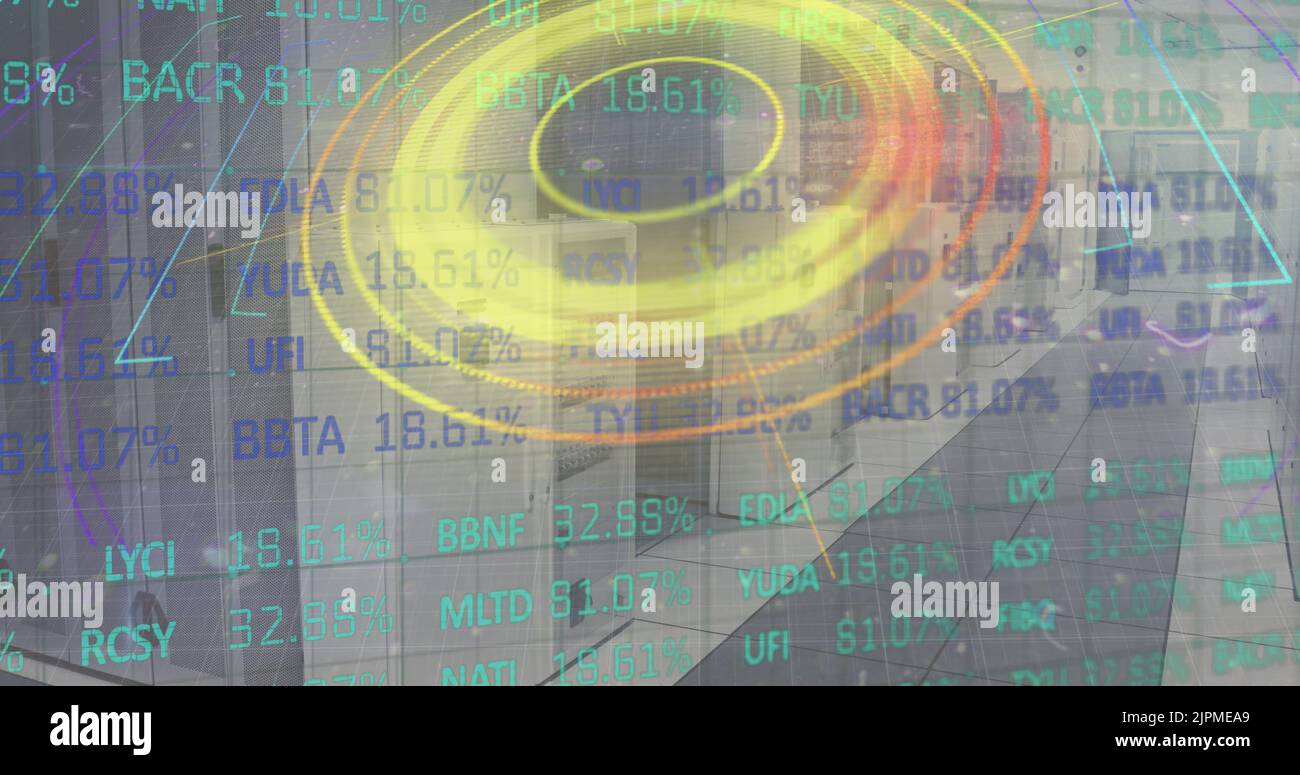 Image of scope scanning and data processing over computer servers Stock ...
